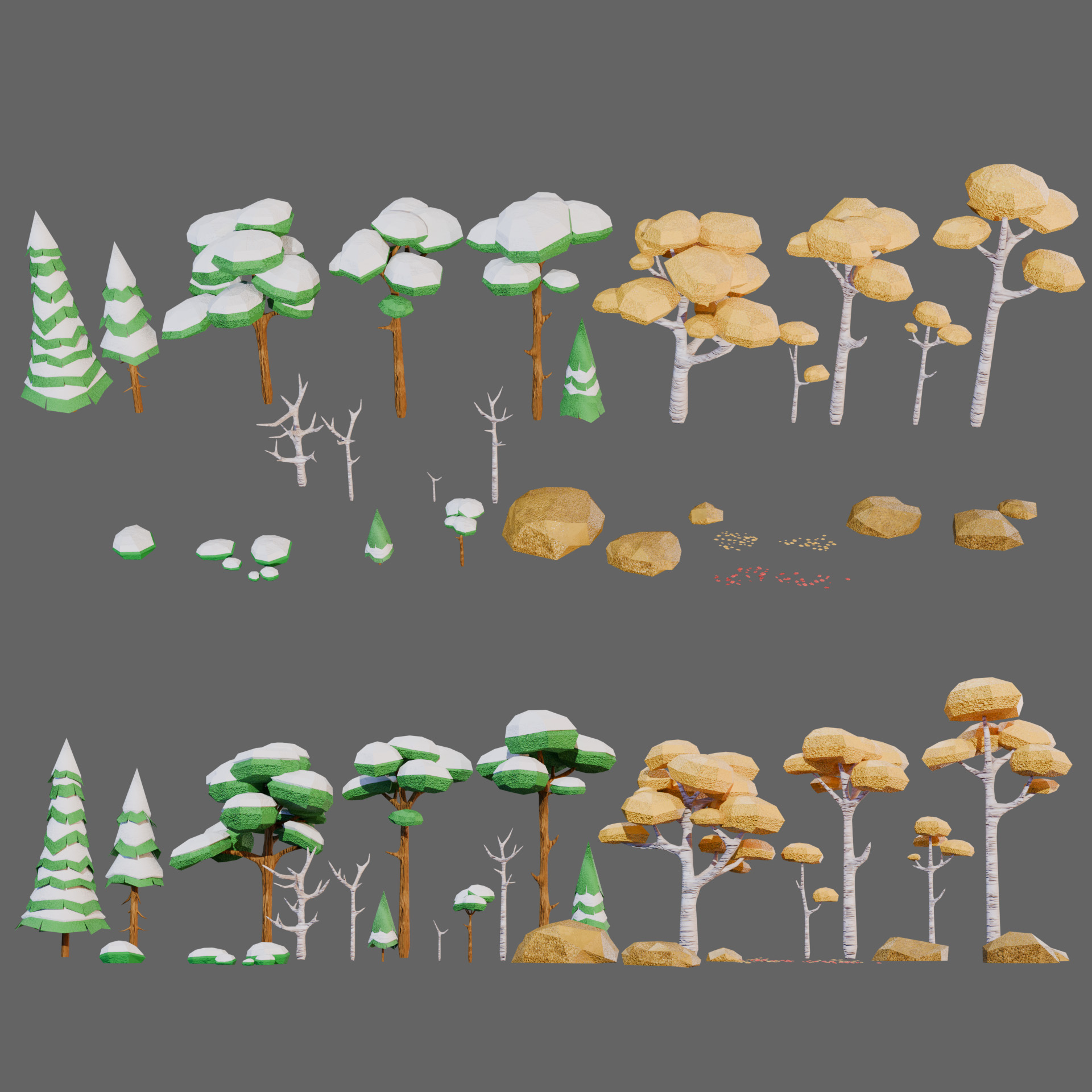 Stylized Forest Elements 3d Model - mehrazvira.com