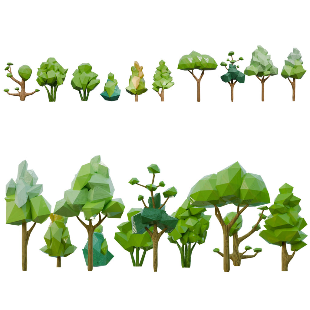 Mobile-Game Stylized Tree Pack - mehrazvira.com