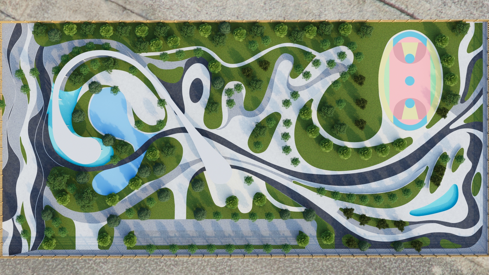 Sport park 3d Exterior Exterior Scene - mehrazvira.com